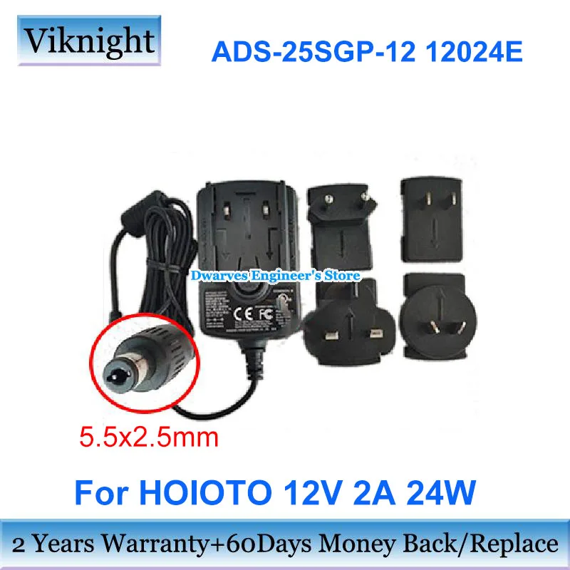 AU/EU/US/UK Plug Original 12V 2A 24W Switching AC/DC Power Adapter ADS ...
