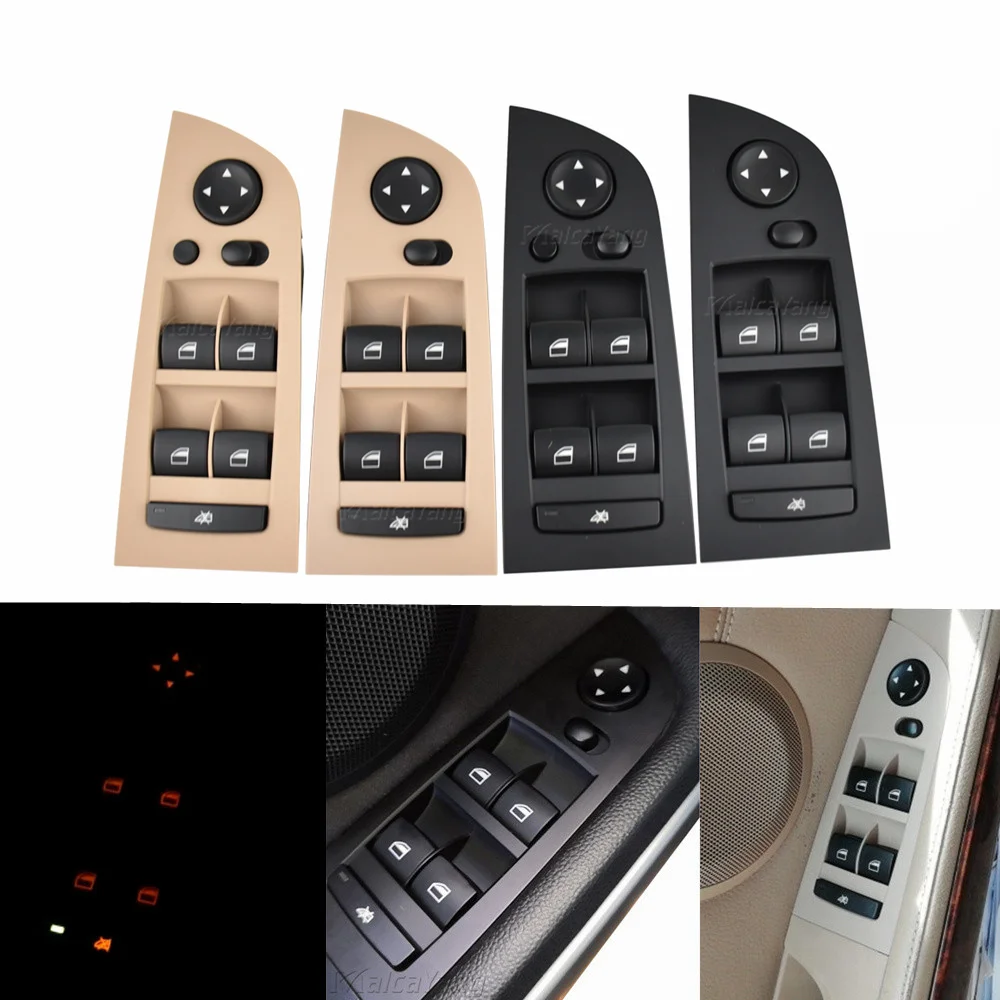 패널 파워 윈도우 스위치 콘솔, 왼쪽 베이지 블랙 61319217329 61319217331, BMW E90 318i 320i ...