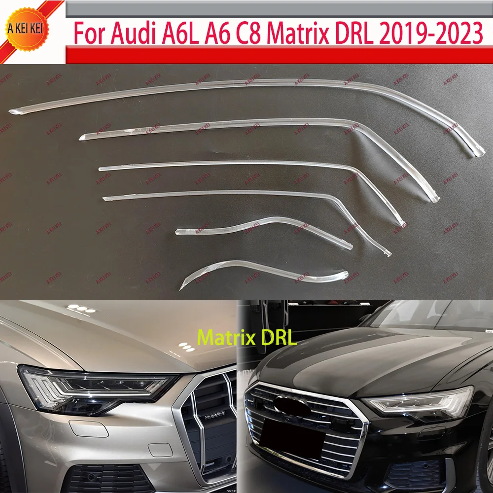 For-Audi-A6L-A6-C8-Matrix-DRL-2019-2023-Car-Headlight-DRL-Light-Guide ...