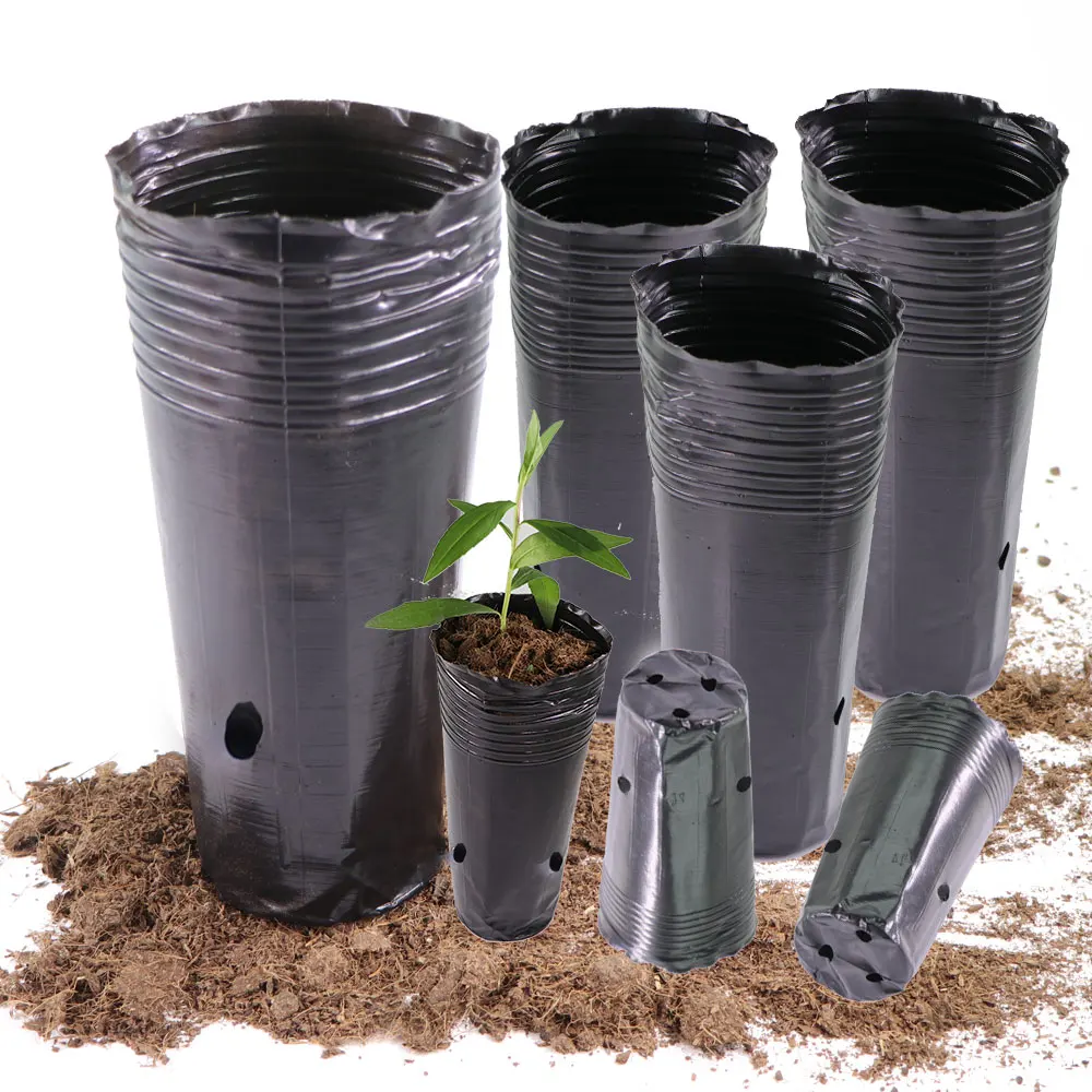 Garden-Thickened-Plants-Nursery-Grow-Cup-Disposable-Black-Nutrition ...