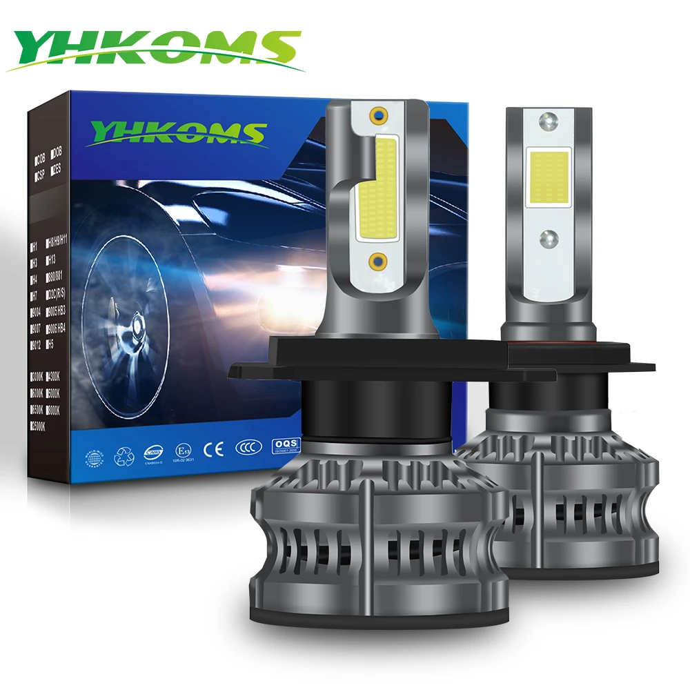 Yhkoms 2 Pcs 80w 14000lm H4 H7 Led Car Headlight H1 H8 H9 H11 4300k ...