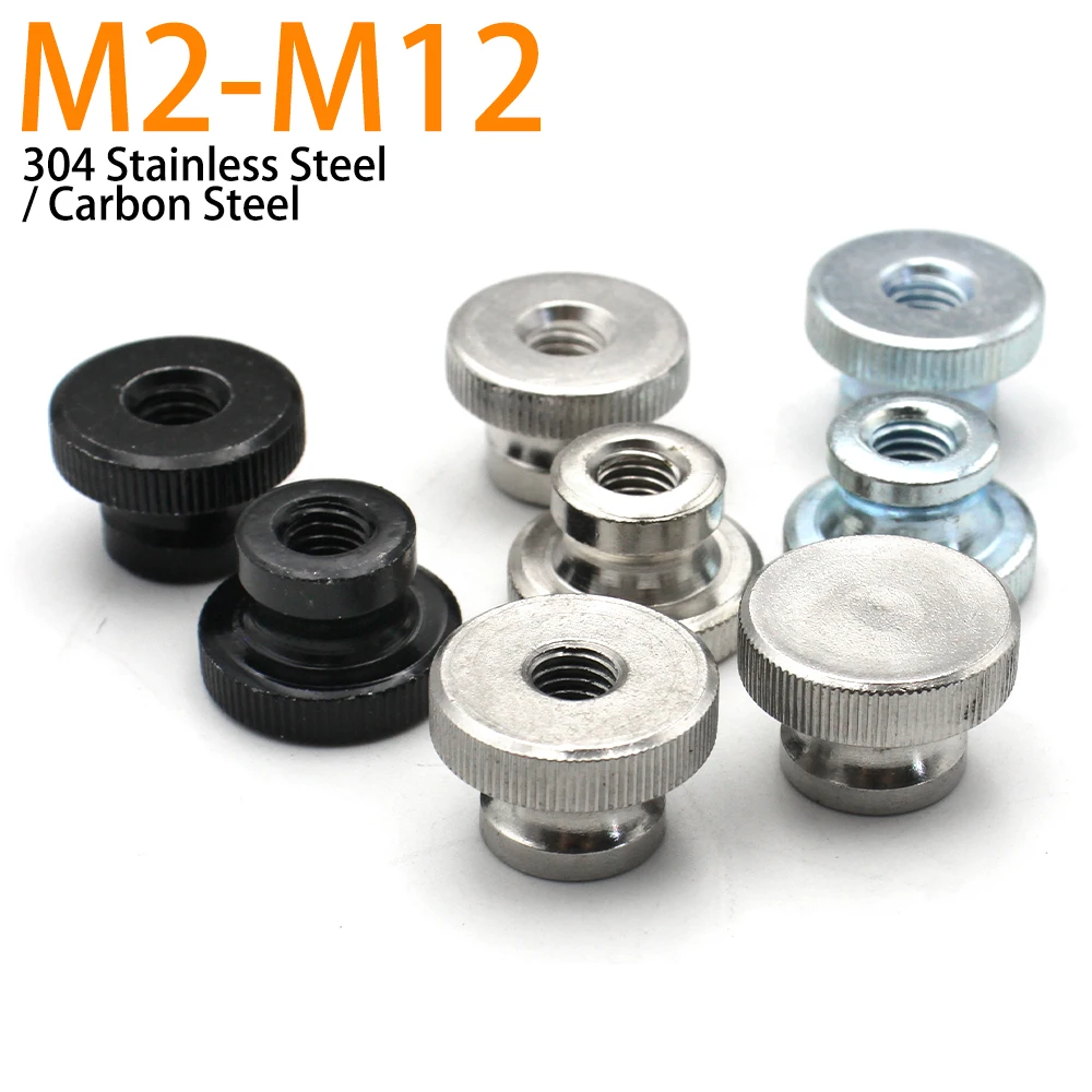 1-5pcs M2-M12 304 Stainless Steel GB806 Hand Nut High Head Knurled ...