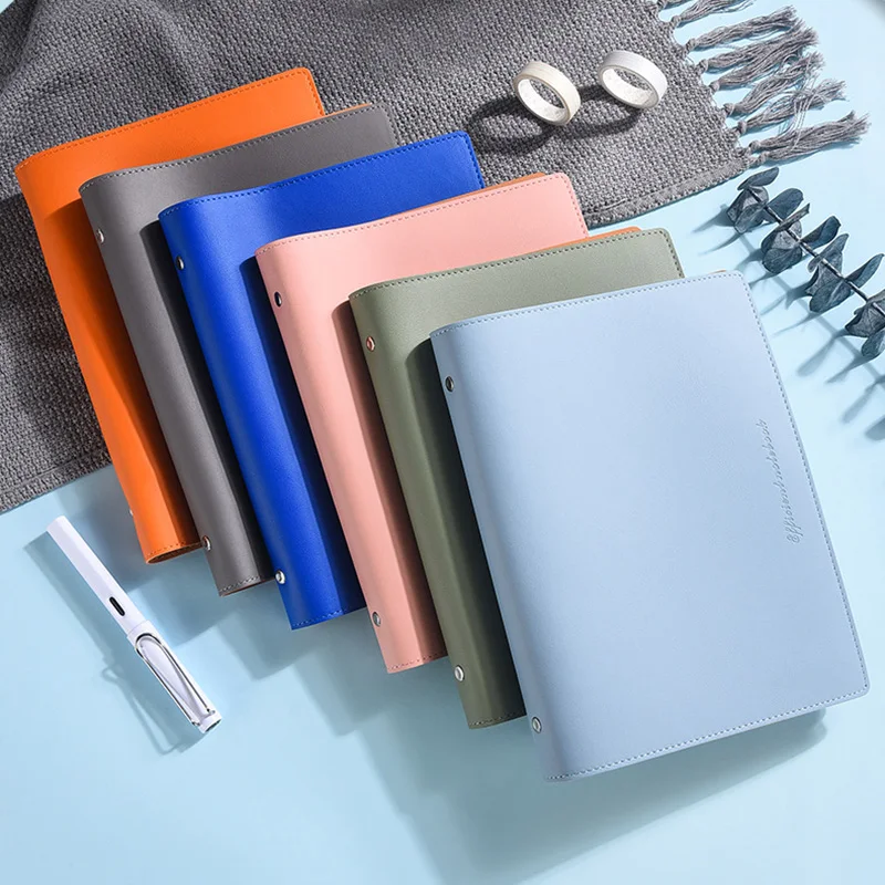 A5-B5-A6-Leather-Loose-Leaf-Refill-Notebook-Cover-6Holes-Budget-Binder ...