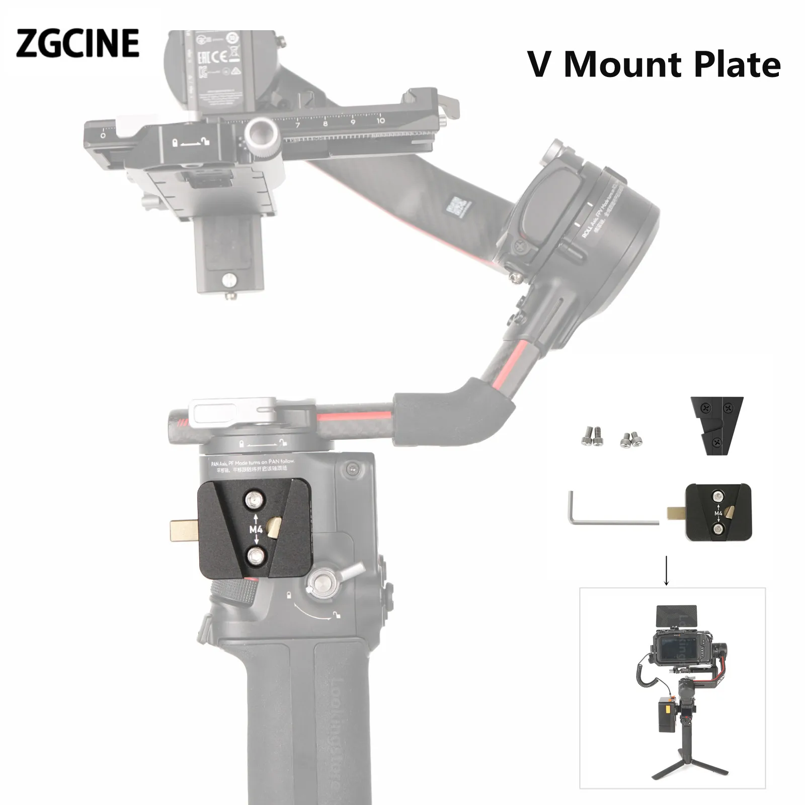 ZGCINE-VR-04-V-Mount-Battery-Plate-for-DJI-ronin-S2-S3-Stabilizer ...