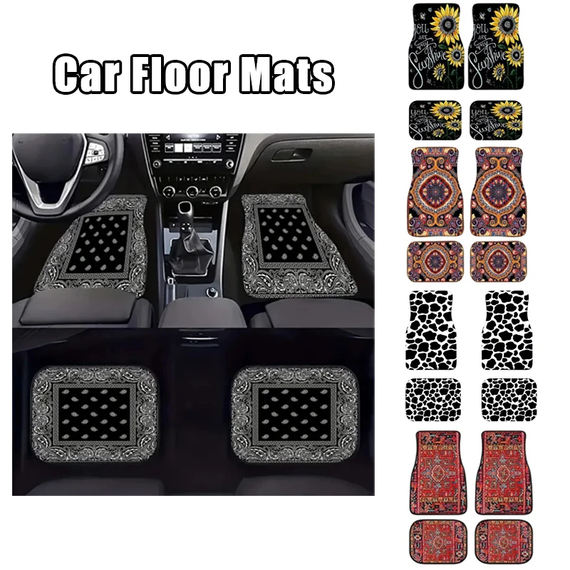 Car Floor Carpet Set of 4 Piece Persian Rug Design Auto Interior Floor ...