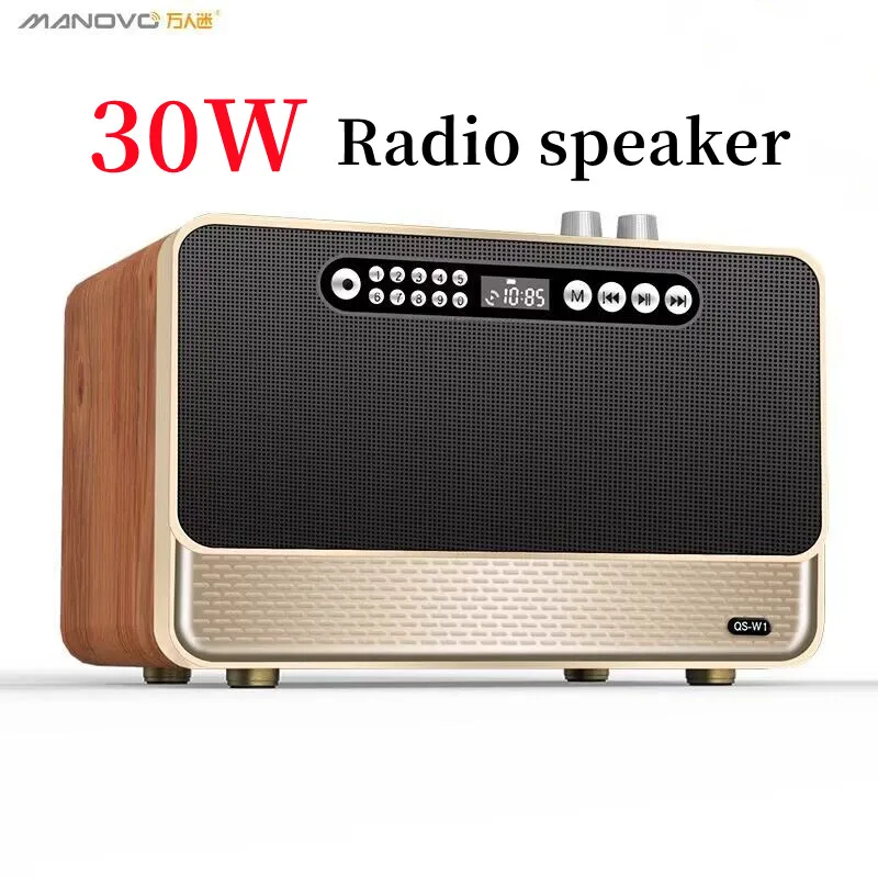Wooden-High-power-Dual-Speakers-Bluetooth-Speaker-Computer-TV-Audio ...