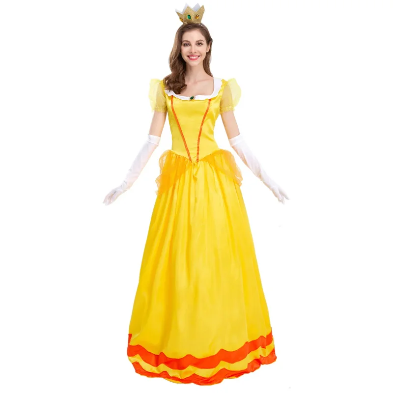 Princess Daisy Cosplay Women Costume Anime Game Princess Roleplay ...