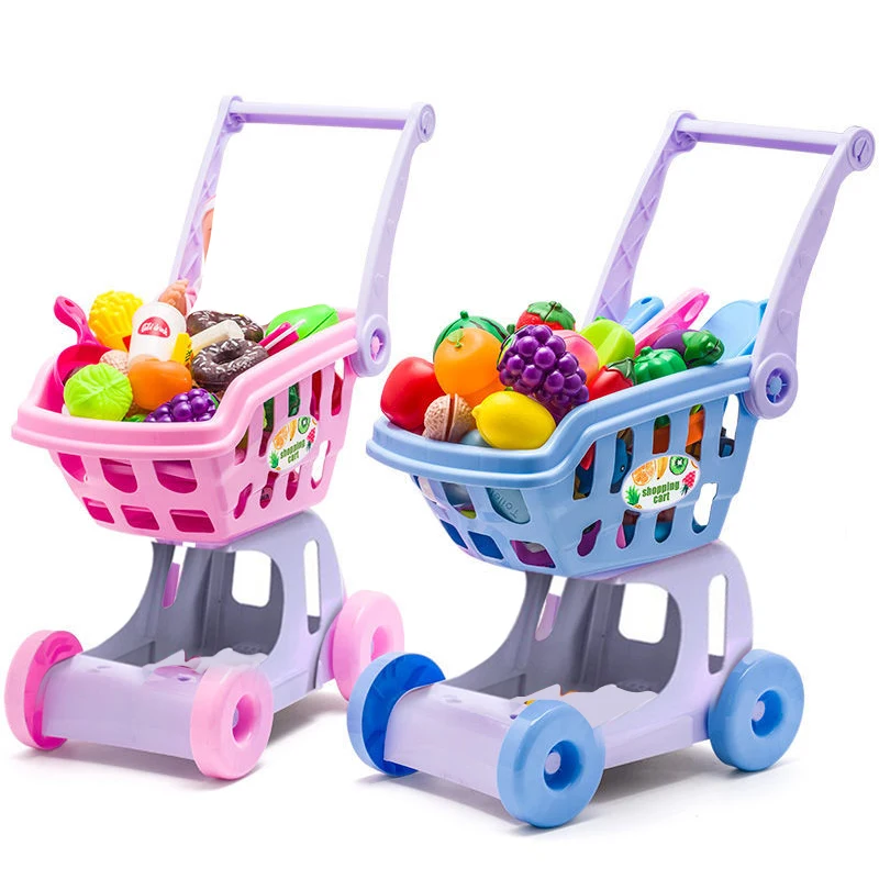Shopping-Trolley-Cart-Supermarket-Trolley-Push-Car-Toys-Basket-Mini ...