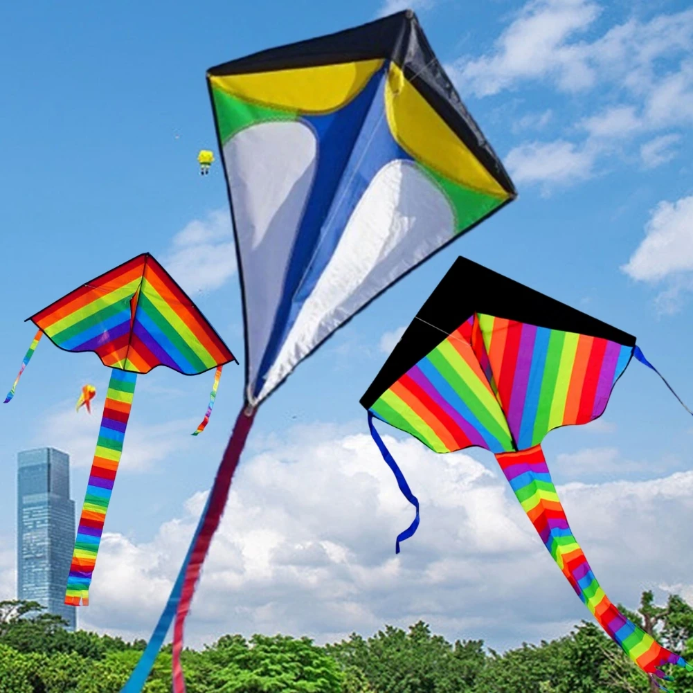 Single-Line-Kite-with-Long-Tail-Diamond-Shaped-Kite-Easy-To-Fly ...