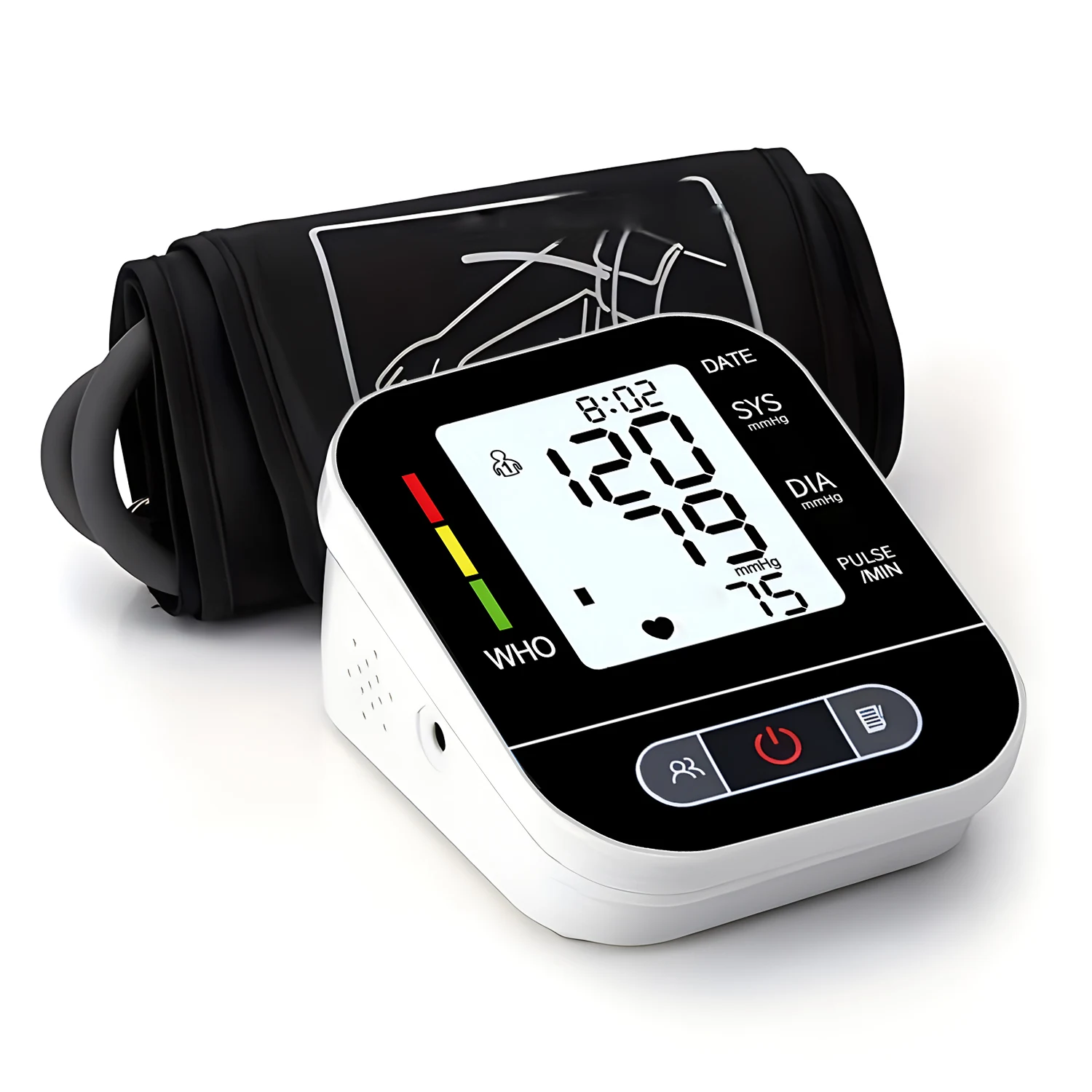 Pulse-Blood-Pressure-Monitor-Smart-Upper-Arm-Automatic-Tonometer ...