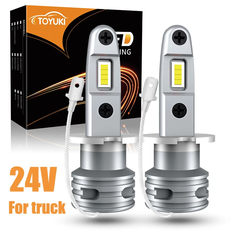 TOYUKI-2pcs-H3-Led-24v-Truck-Led-Lamp-Mini-Size-for-Car-Led-Bulb-Auto ...