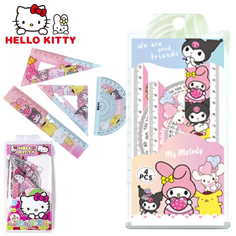Juego-de-reglas-de-Hello-Kitty-regla-triangular-geom-trica-de-dibujo ...