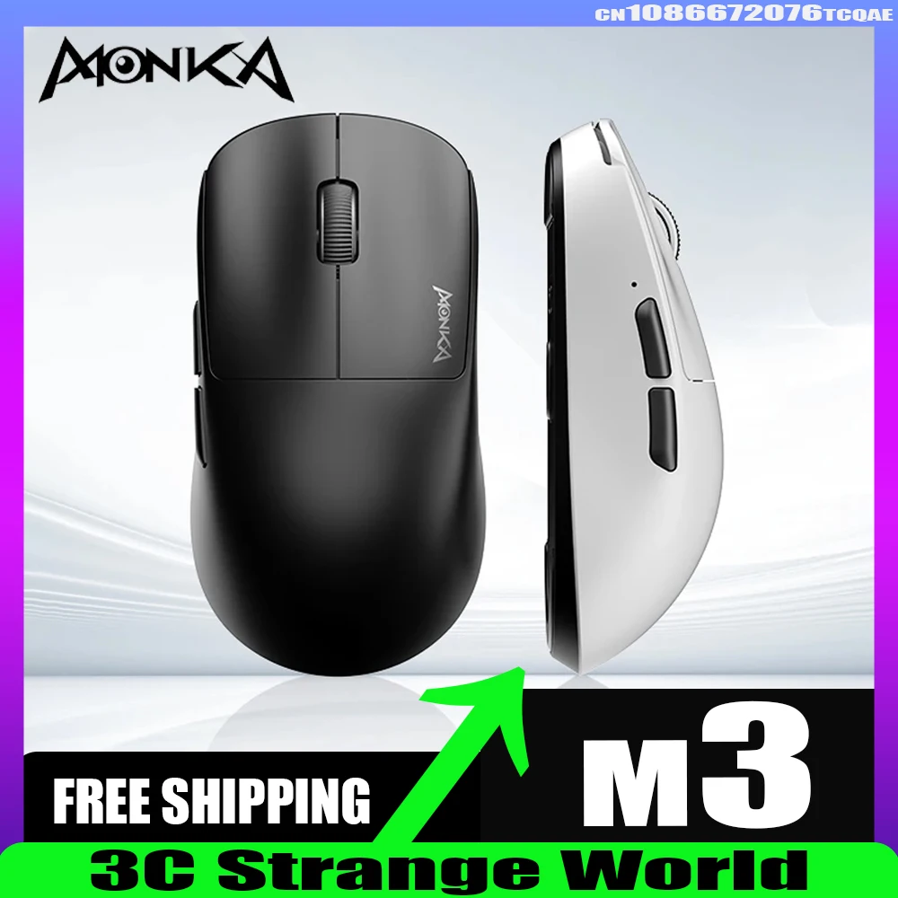 Monka-M3-Mouse-3-Mode-2-4G-Bluetooth-Wireless-Paw3395-Lightweight ...