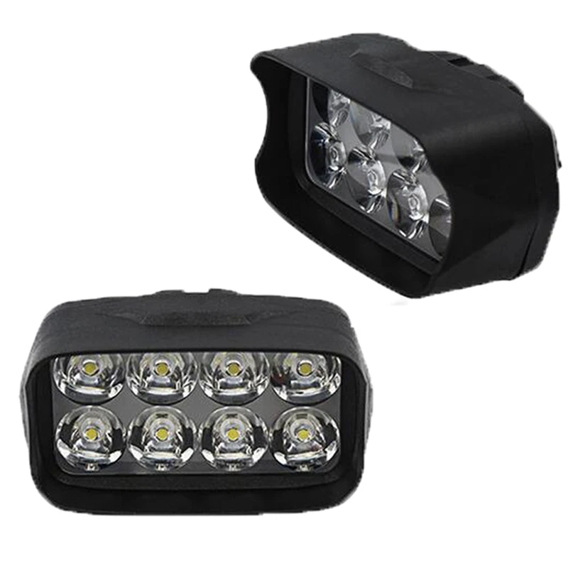 1Pc-Motorcycle-Car-Super-Bright-8-LED-Light-Headlight-Spotlights ...