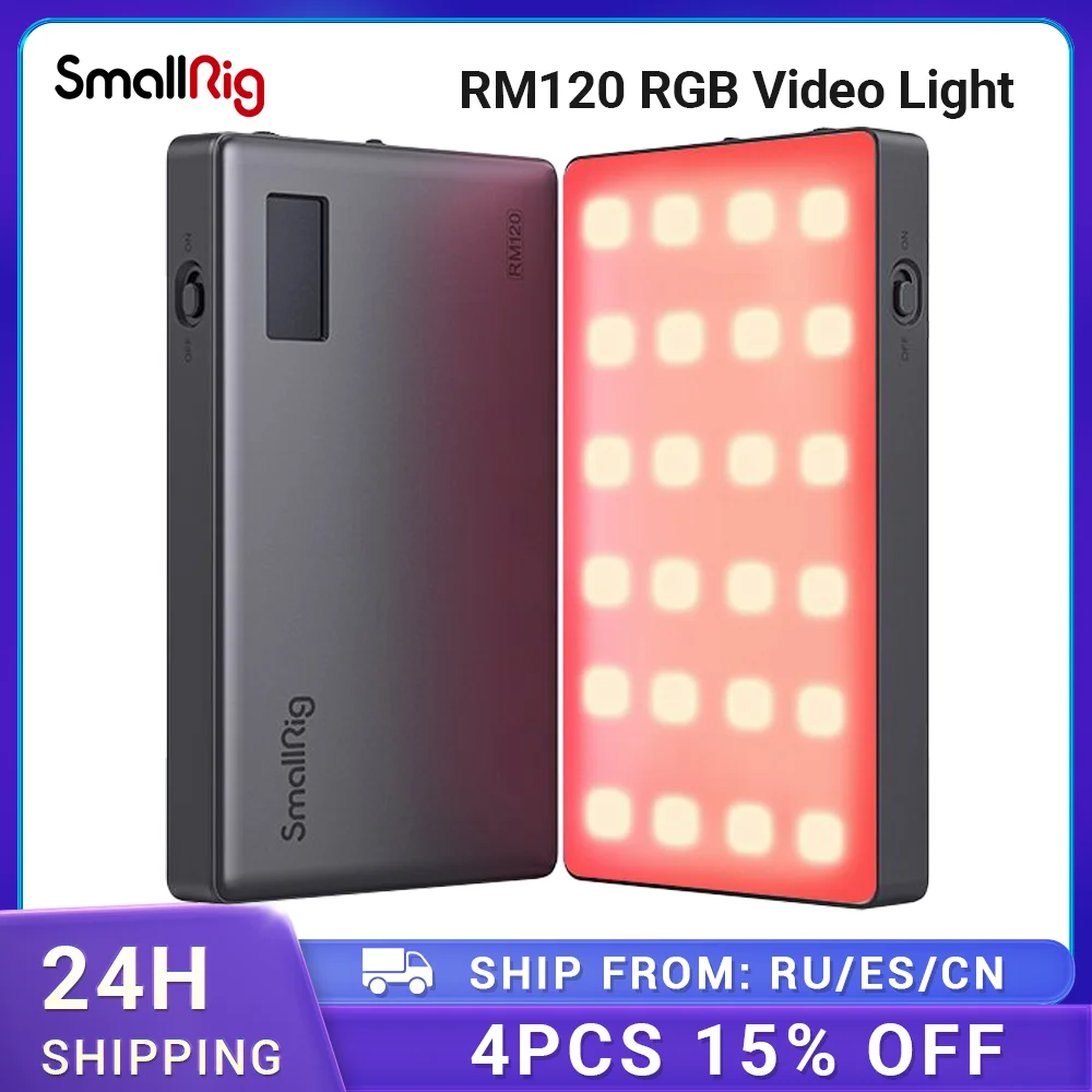 SmallRig RM120 Long Battery Life RGB Video Light Universal All in One ...