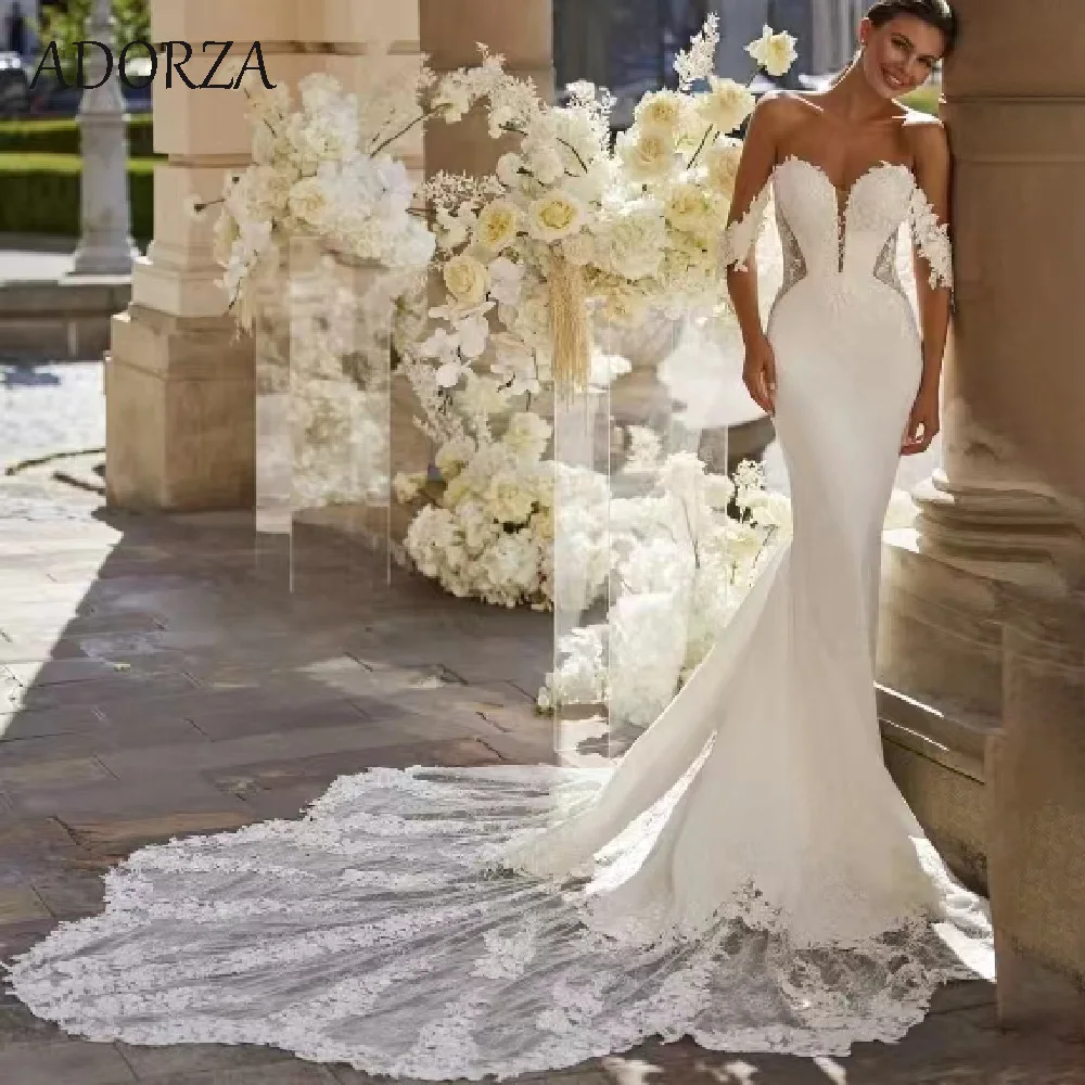 Adorza-vestido-de-novia-de-sirena-con-escote-Coraz-n-hombros ...