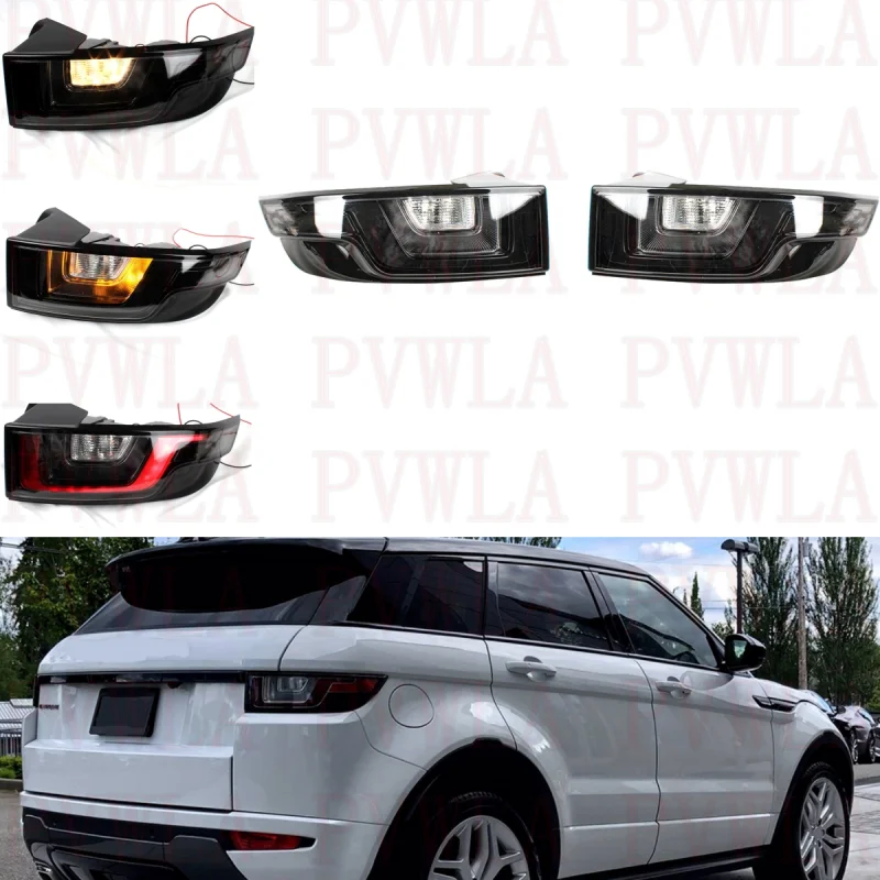 Smoke Lens Rear Tail Lamp Light With LED Bulbs LR072649 LR072648 For ...