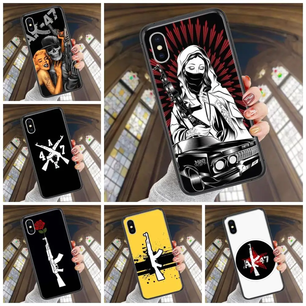 Ak47 Gun World Black Cover Fashion Waterproof Tpu For iPhone 13 12 11 ...