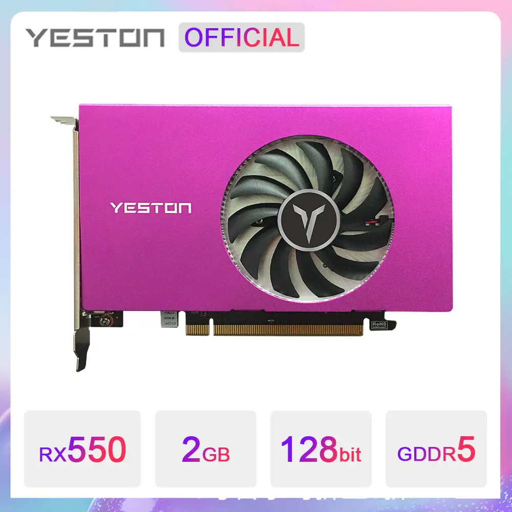 Yeston Radeon Rx 550 Graphic Card 4hdmi Gddr5 2g 128bit Computer Gpu ...