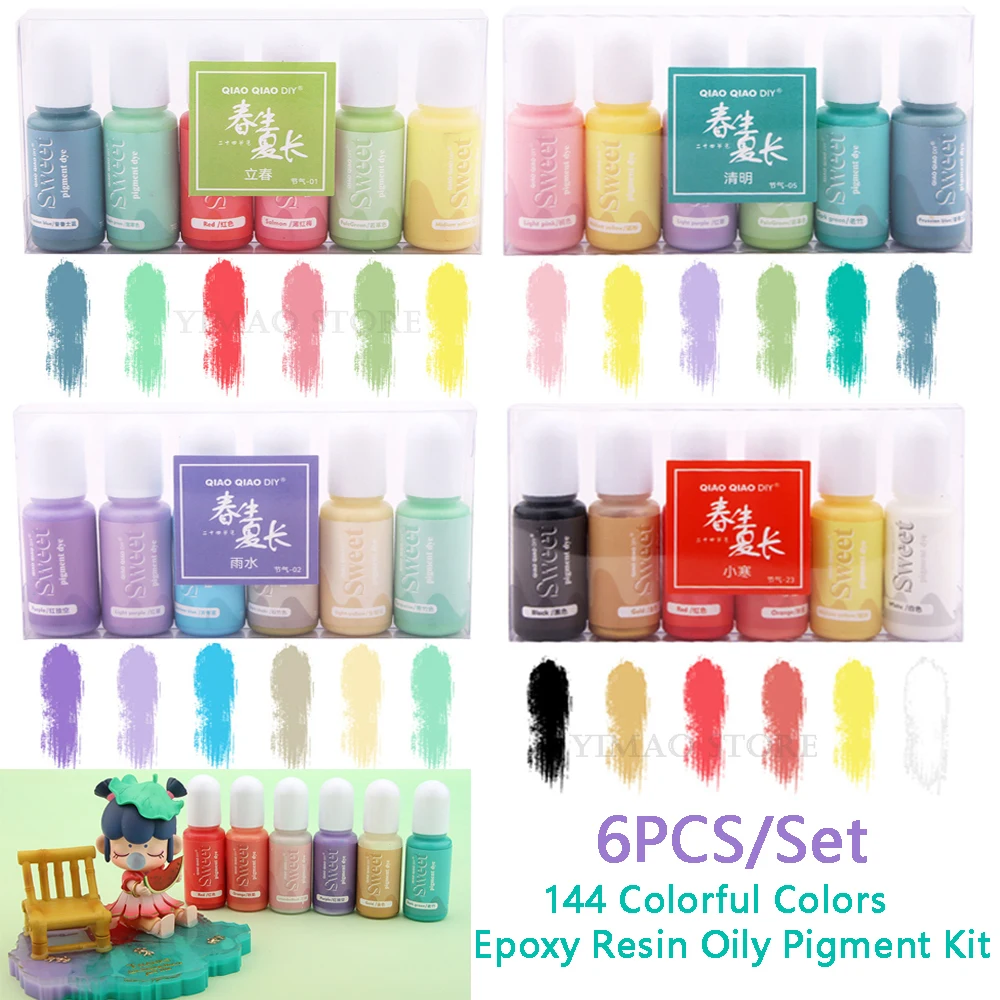 6pcs-Set-Epoxy-Resin-Pigment-Kit-Art-Ink-Alcohol-Oily-Liquid-Colorant ...