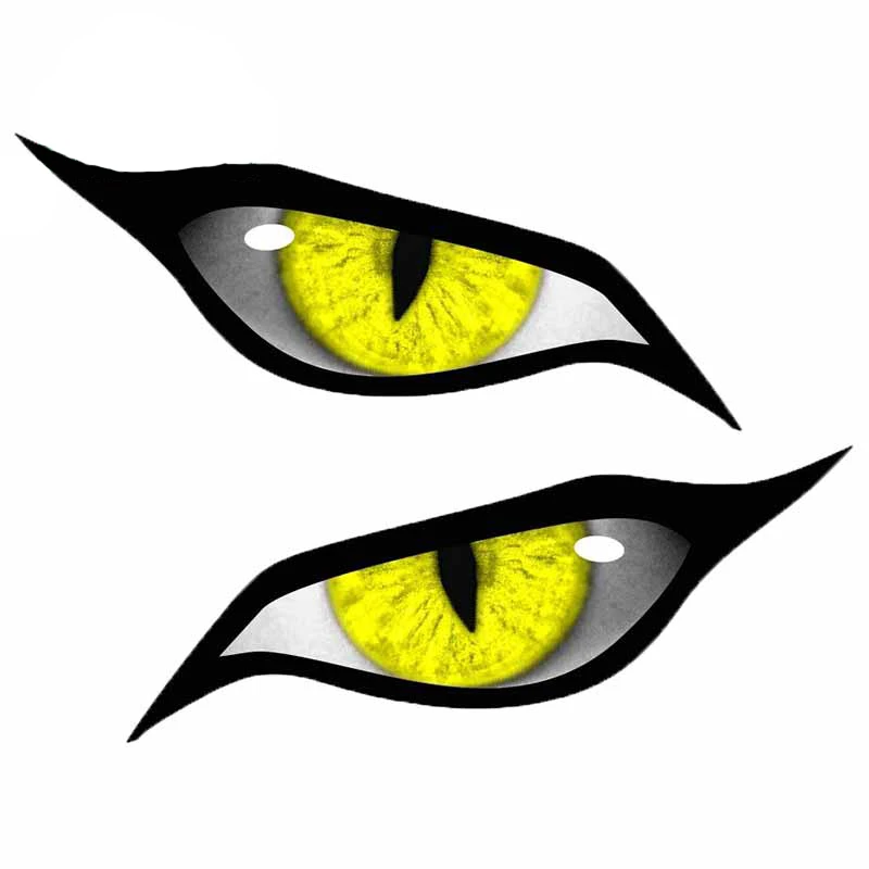 Car Stickers For Evil Yellow Eyes Rv Motorcycle Occlusion Scratch ...