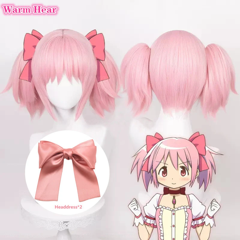 Kaname Madoka Wig Anime Puella Magi Madoka Magica Cosplay Wig Pink ...