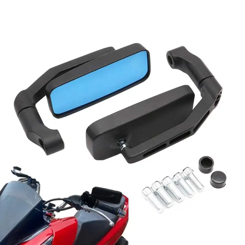 Motorcycle-Hand-Bar-End-Mount-Clamp-Rearview-Mirrors-Motorcycle ...