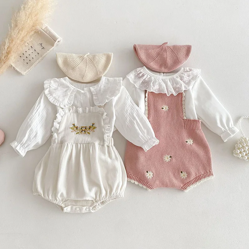 2024-New-Spring-Baby-Girl-Clothing-Suit-Toddler-Baby-Girl-Romper-Flower ...