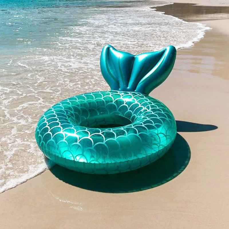 Rooxin-Mermaid-With-Backrest-Inflatable-Swimming-Ring-Pool-Floaters-for ...