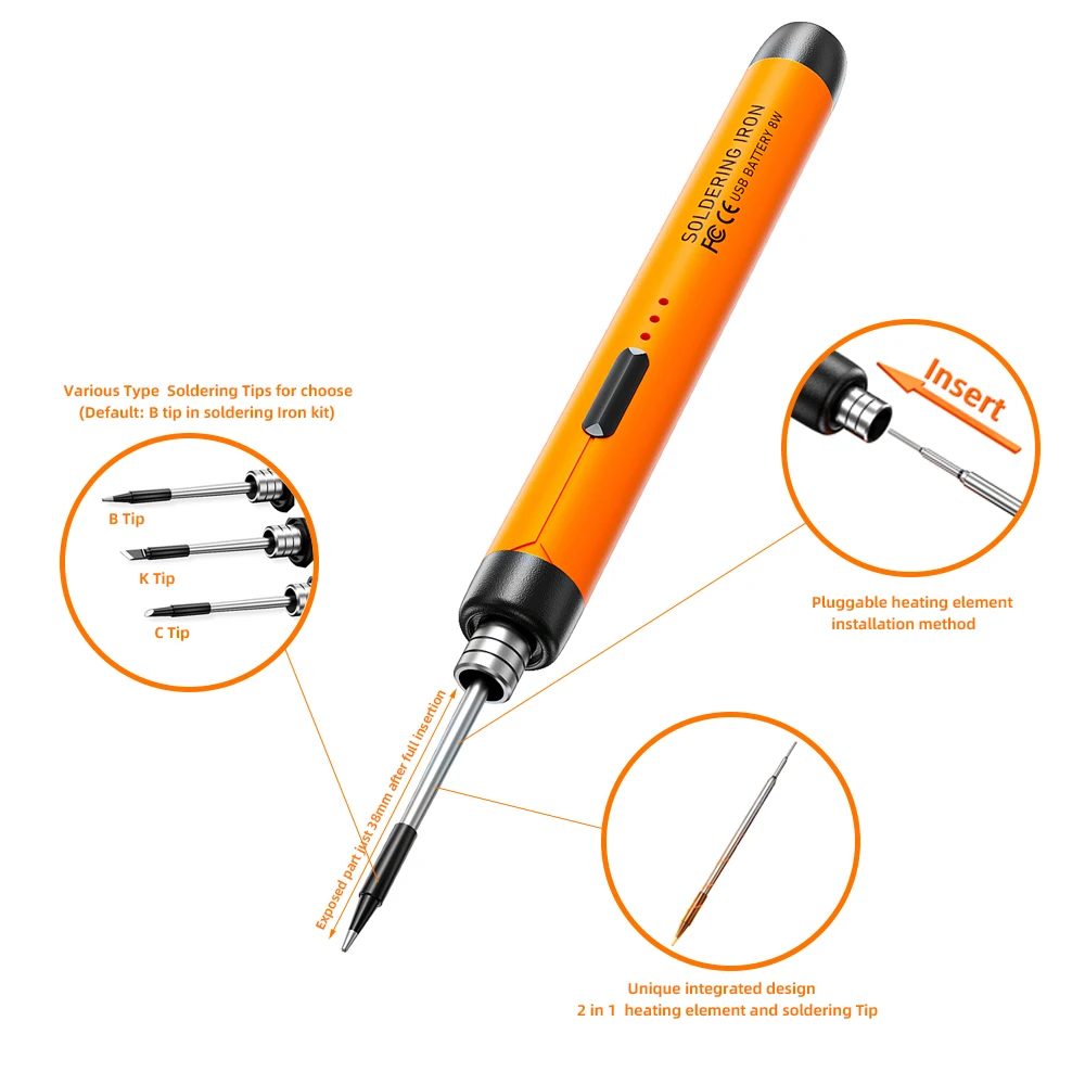 USB-Wireless-Charging-Electric-Soldering-Iron-Tin-Portable-Solder-Iron ...