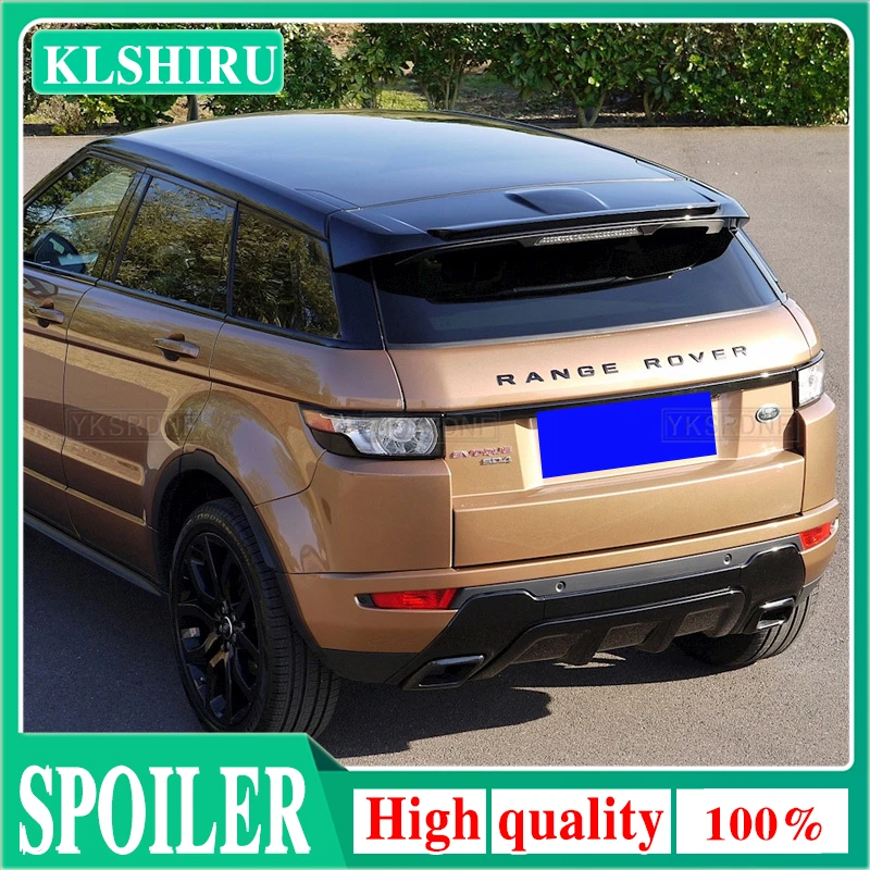 KLSHIRU For Range Rover Evoque Rear Roof Spoiler Wing ABS Bright black ...