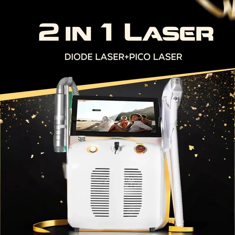 Diode Laser 2 in 1 Picosecond Laser Tattoo Removal And Hair Removal ...