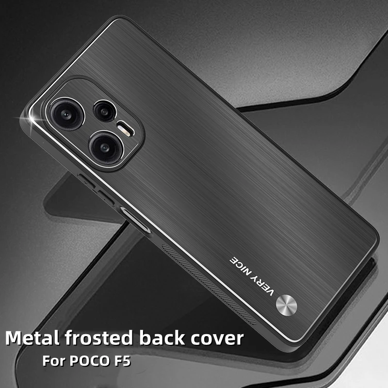 Matte Metal Phone Case For Xiaomi POCO F5 5G F5 Pro Armor Bumper ...