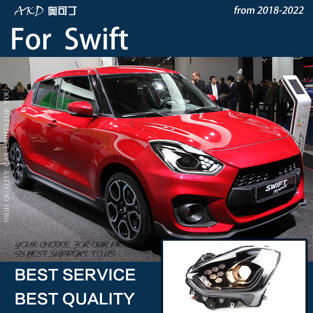 Luces-LED-de-coche-para-Swift-2018-2022-conjunto-de-faros-delanteros ...