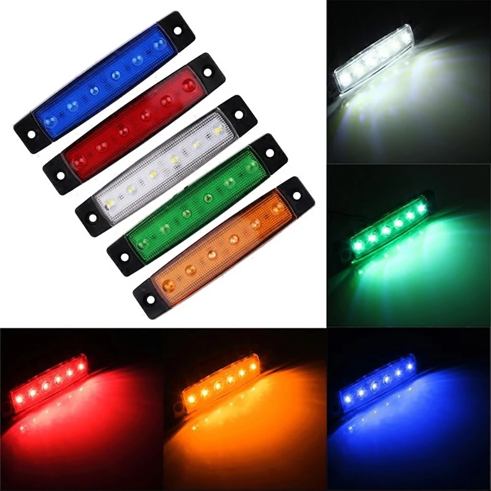 12V-24V-Car-External-LED-Lights-6-LED-Auto-Bus-Truck-Lorry-UTE-Side ...
