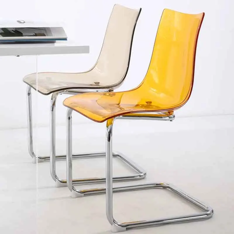Transparent-Living-Room-Chair-Stainless-Steel-stool-Dining-Chair ...