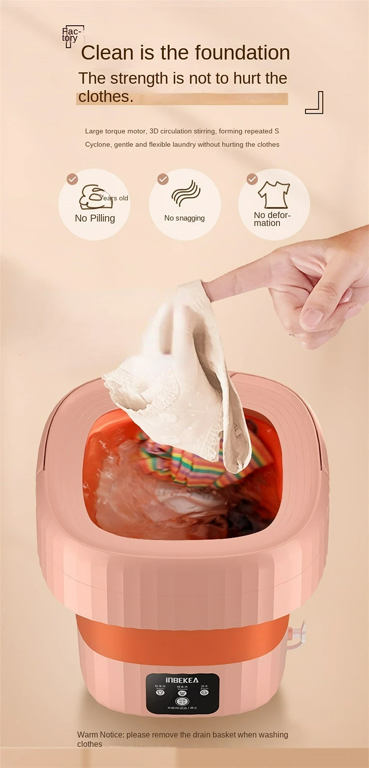 New 6L mini folding washing machine - Go-Home