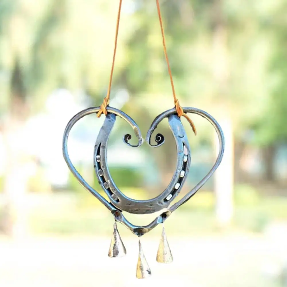 Elegant Heart Shape Hanging Wind Chime Garden Hanging Pendant Beautiful ...