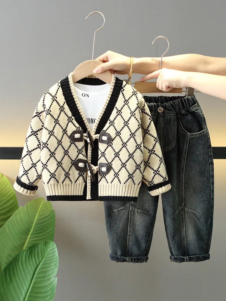 Spring-Autumn-Baby-Boys-Girls-Clothes-Sets-Children-Comfortable-Knit ...