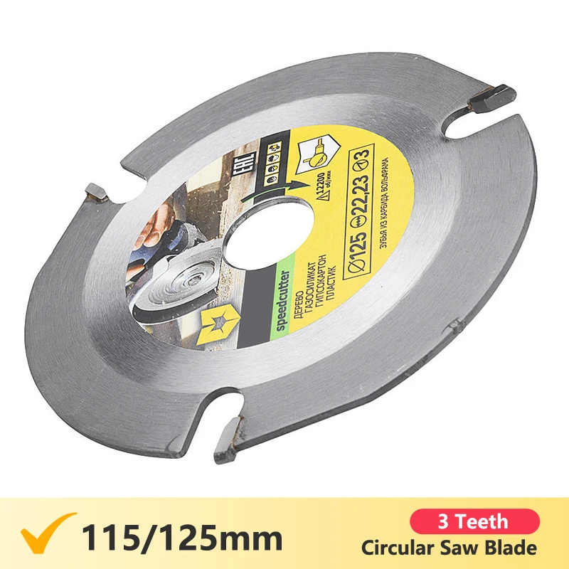 115-125mm-3-Teeth-Circular-Saw-Blade-Multitool-Disc-Carbide-Tipped-Wood ...