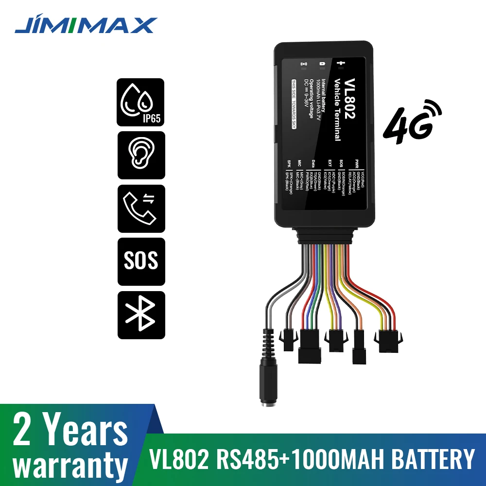 JIMIMAX-VL802L-4G-Vehicle-Tracker-Bluetooth-GPS-Locator-Two-way-Talking ...