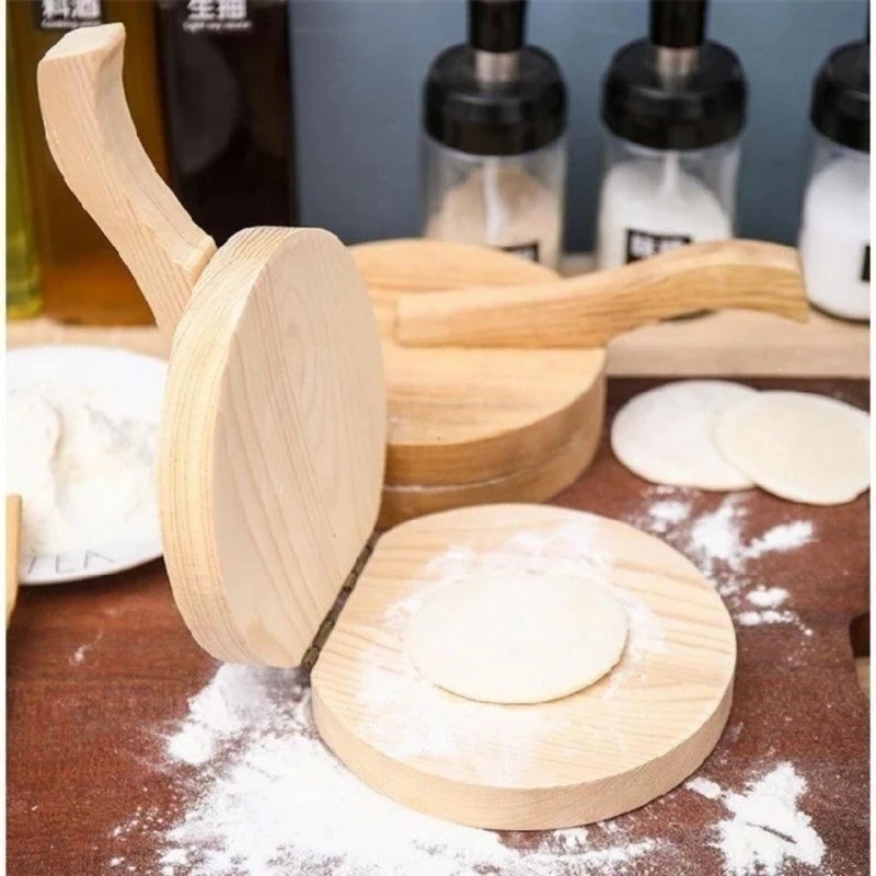 Solid-Wood-Dough-Press-Tool-Quick-Easy-Dumpling-Skin-Presser-Home ...