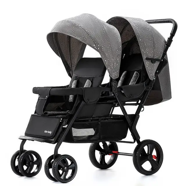 Twin Stroller is a portable double stroller for sitting or lying down ...