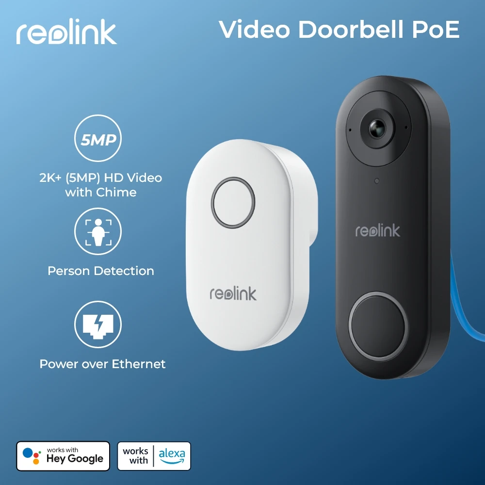 Reolink-Video-Doorbell-PoE-Smart-2K-Wired-PoE-Video-Intercom-with-Chime ...