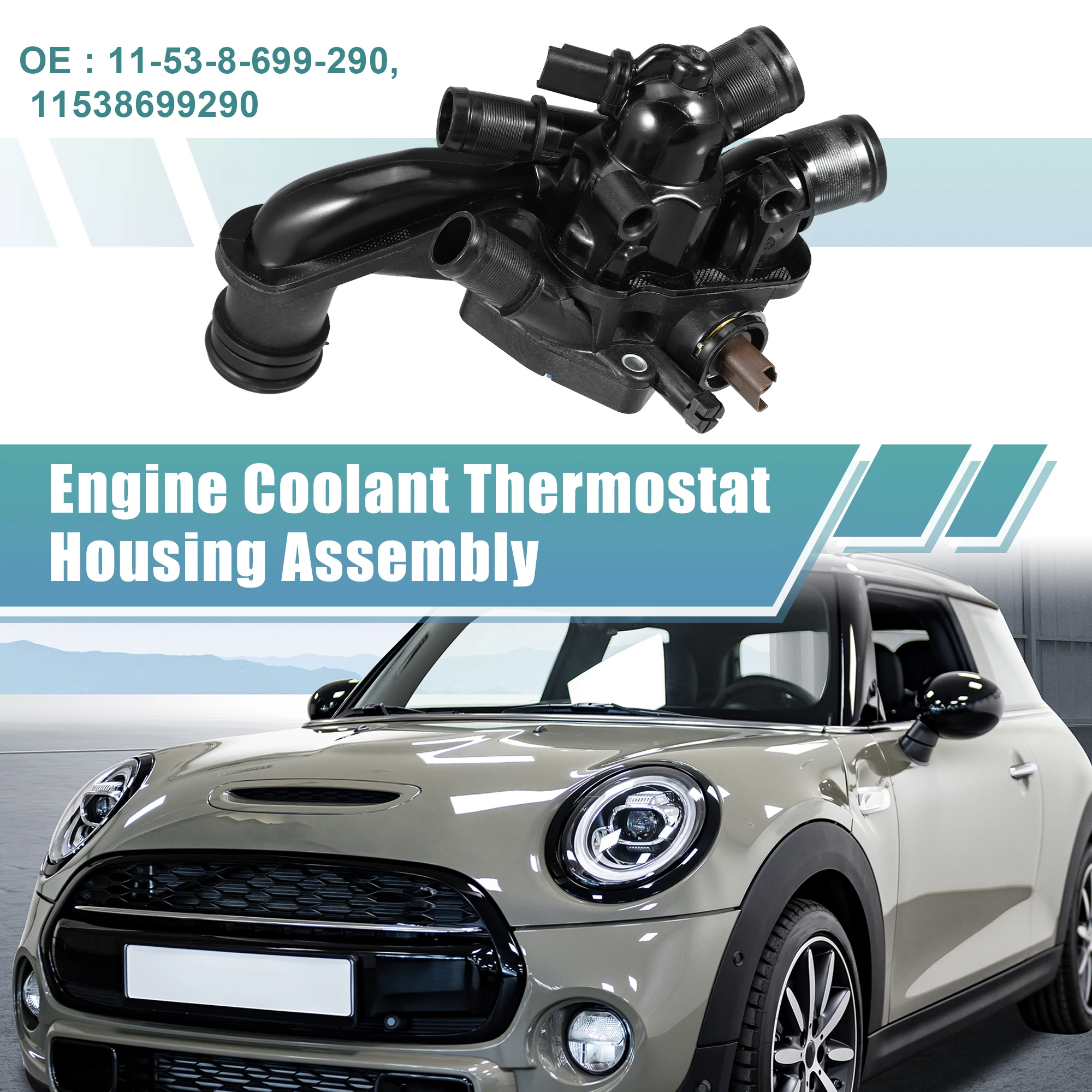 X-Autohaux-Auto-Engine-Coolant-Thermostat-Housing-Assembly-11538699290 ...