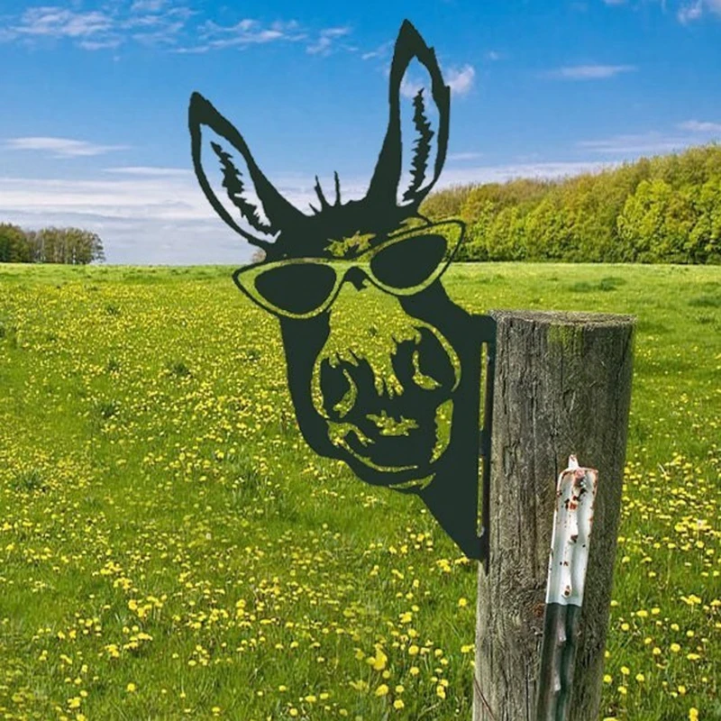 Funny Cow Peeking Over Fence