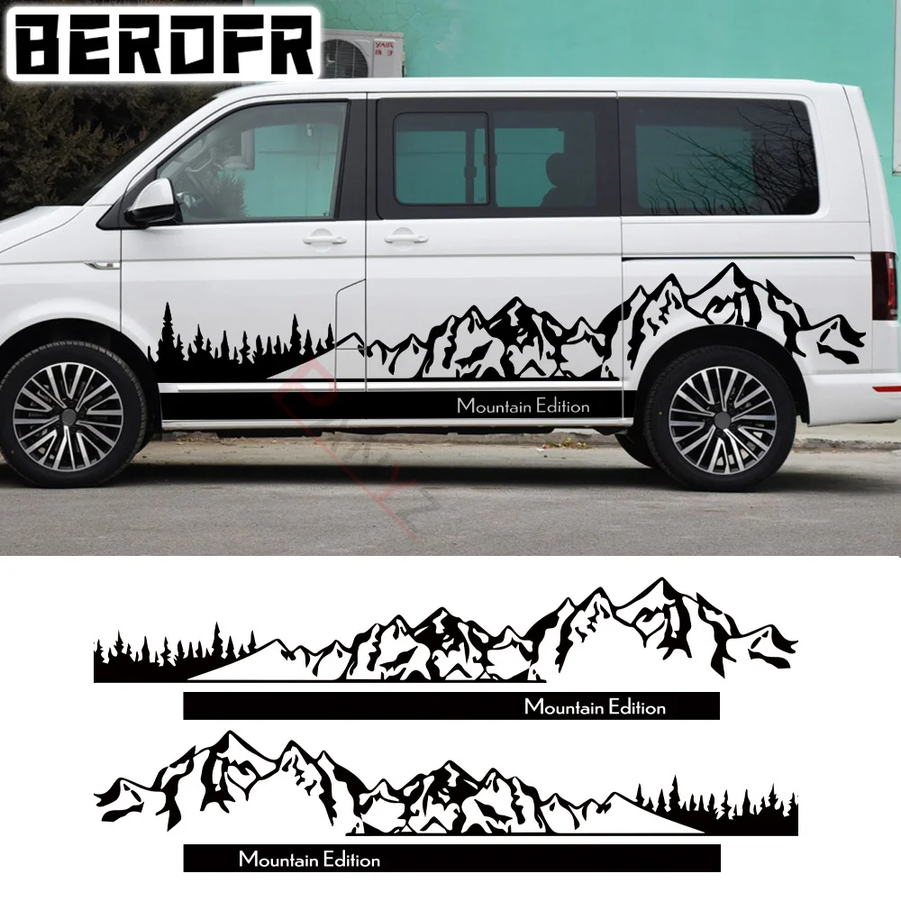 4Pcs/Lot Car Stickers For Volkswagen VW Transporter T4 T5 T6 Multivan ...