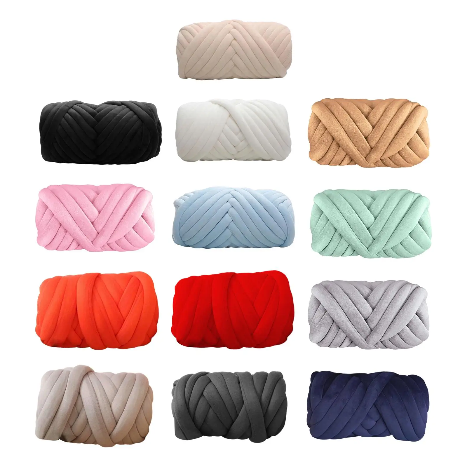Chunky Yarn Hand Knit Yarn Crocheting 250G Jumbo Tube Giant Yarn ...