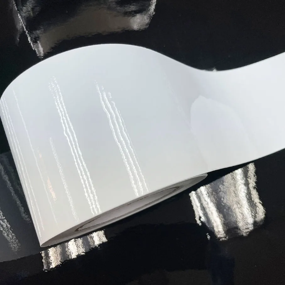 10CM-Width-Glossy-White-Vinyl-Wrap-Self-Adhesive-Air-Release-Bubble ...