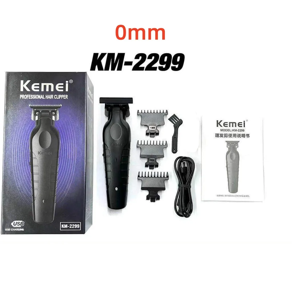 Kemei KM-2299 Men's Cordless Hair Clipper USB Recarregável Cabelo Elétrico Clipper Zero Gap ...